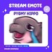 Cute Chibi Pygmy Hippo Emote Baby Pygmy Hippo Crying Grumpy Stream ...