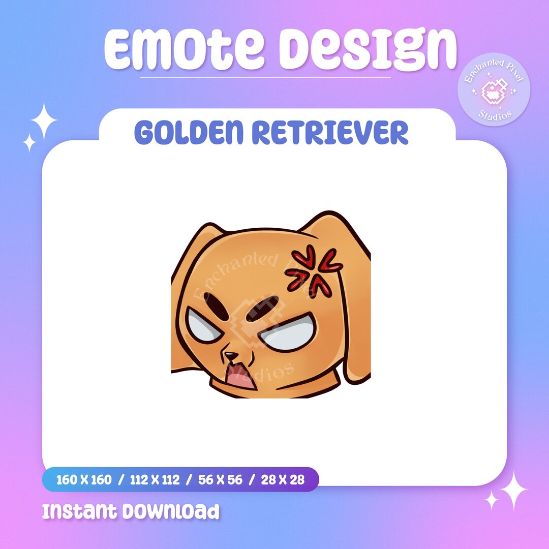 Rage Dog Emote Tilt Emote Angry Emote Cute Angry Emote Kawaii Rage ...