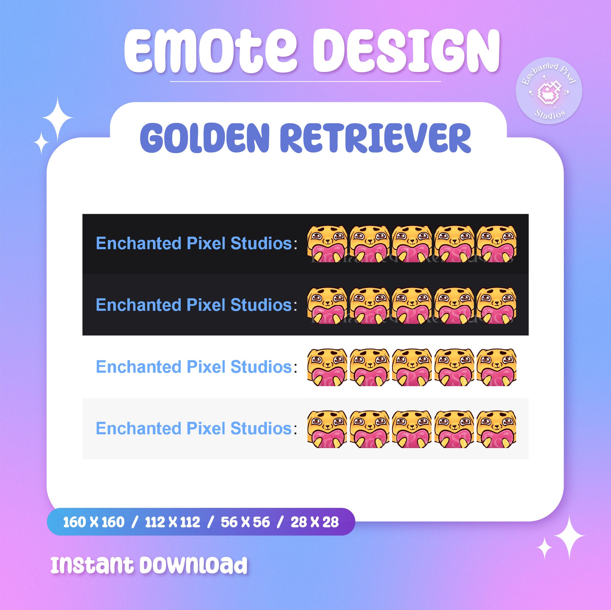 Cute Love Twitch Emote Twitch Dog Emotes Golden Retriever Doggo ...