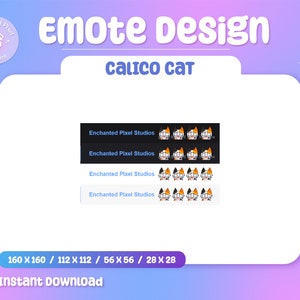 Kawaii Crying Cat Emote Cute Calico Cat Emote Twitch Cry Emote Discord ...
