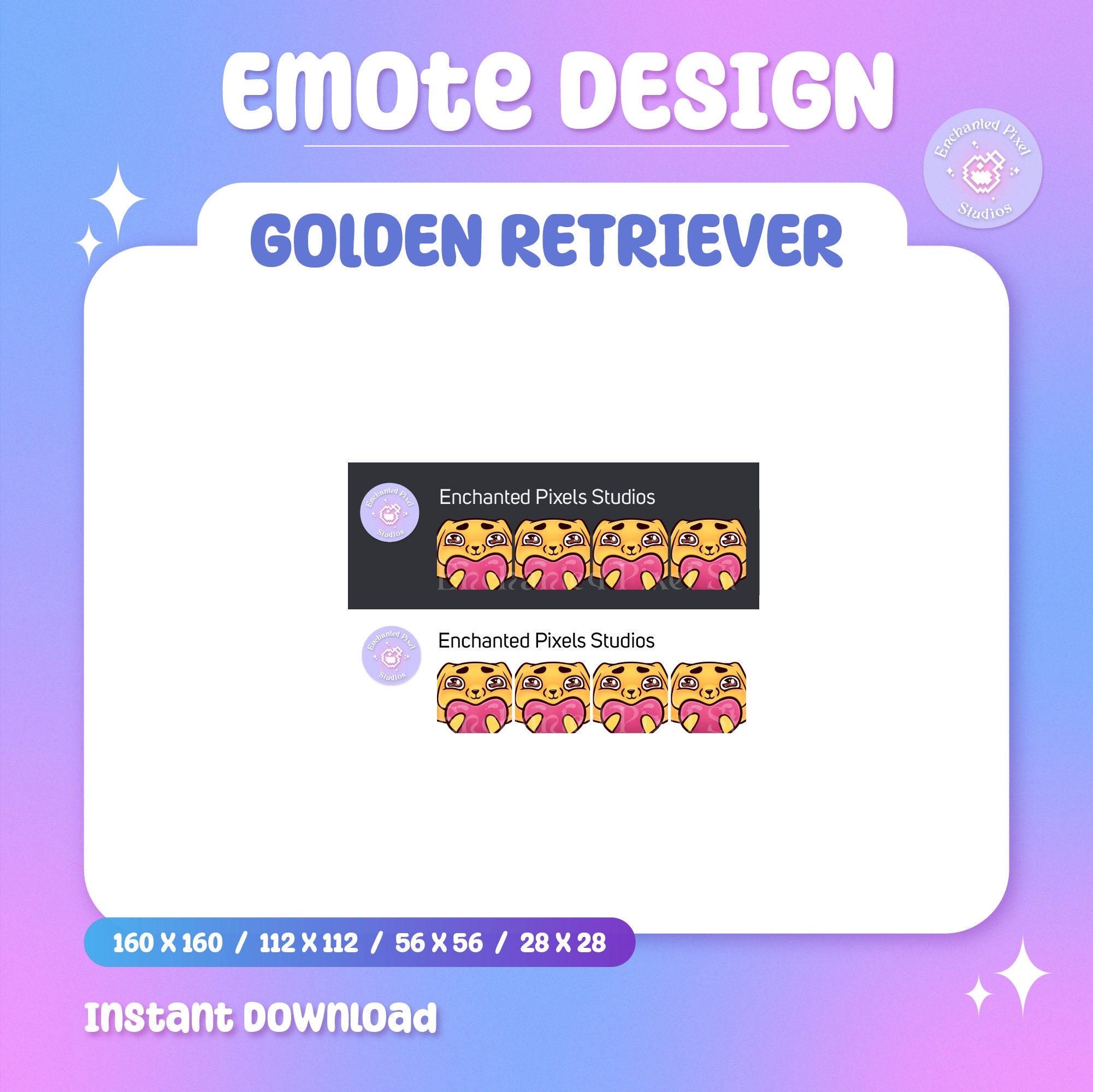 Cute Love Twitch Emote Twitch Dog Emotes Golden Retriever Doggo ...