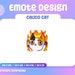 Let It Burn Meme Emote Fire Cat Emote Calico Cat Meme Emote Cute Calico ...