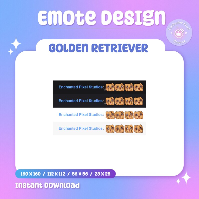 Hype Emote | Kawaii Hype Emote | Cute Hype Emote | Golden Retriever ...