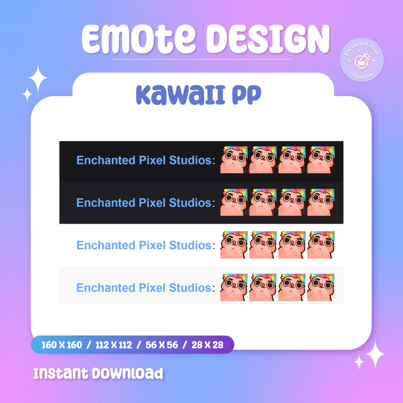 Kawaii PP Clown Emote | Meme Clown Twitch Emote | Cute PP Discord Kick ...