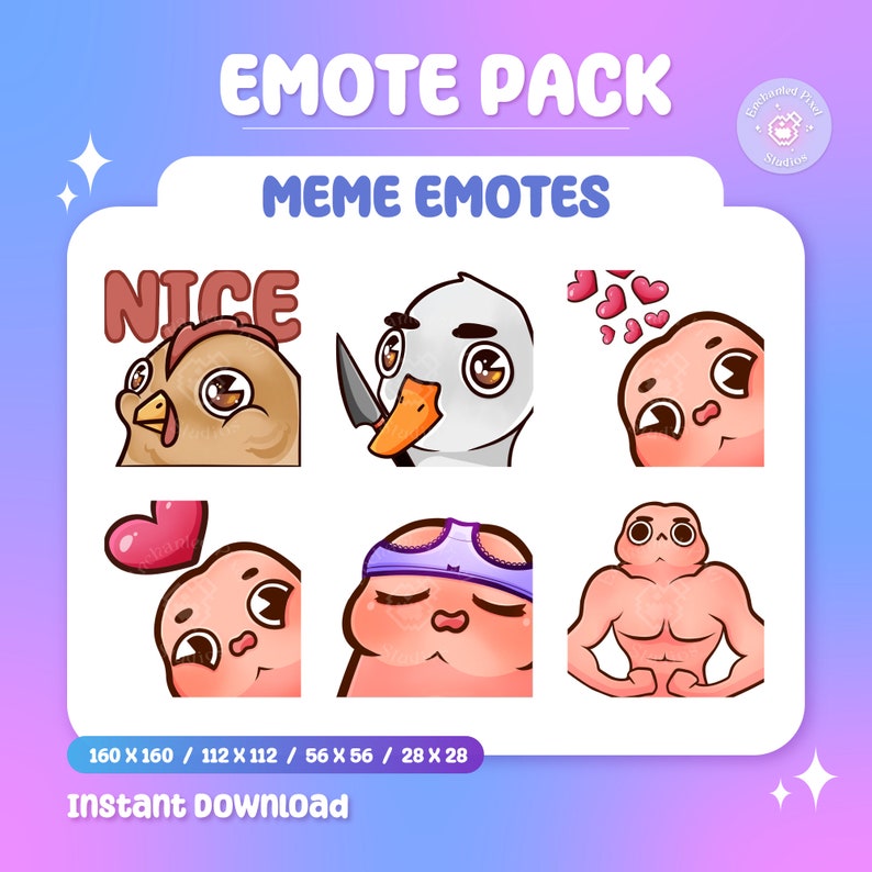 Ultimate Streamer Meme Emote Set | 30 Silly Twitch Emote Pack | Funny ...