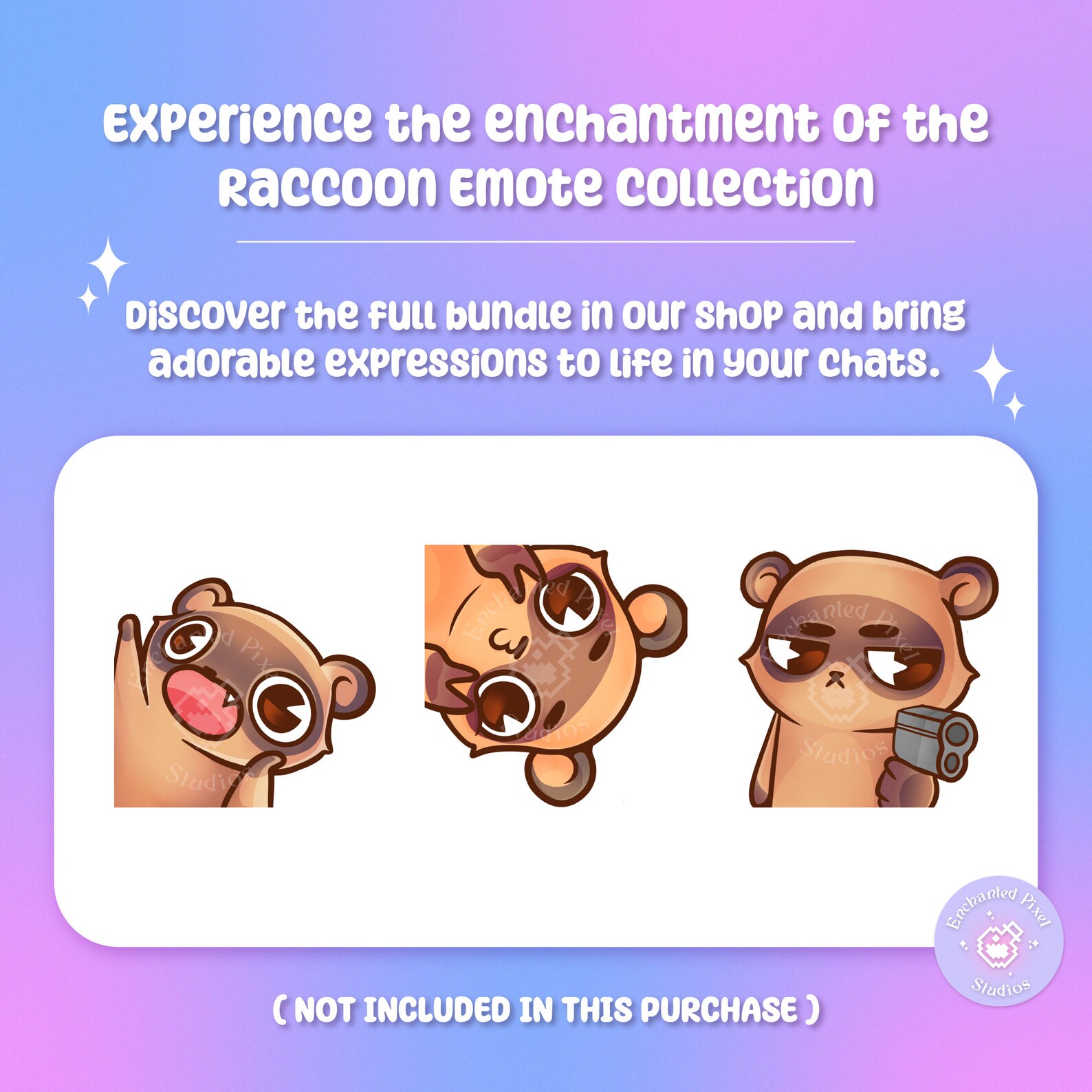 Kawaii Chibi Cute Raccoon Twitch Emote | Emoji for Twitch Streamers ...