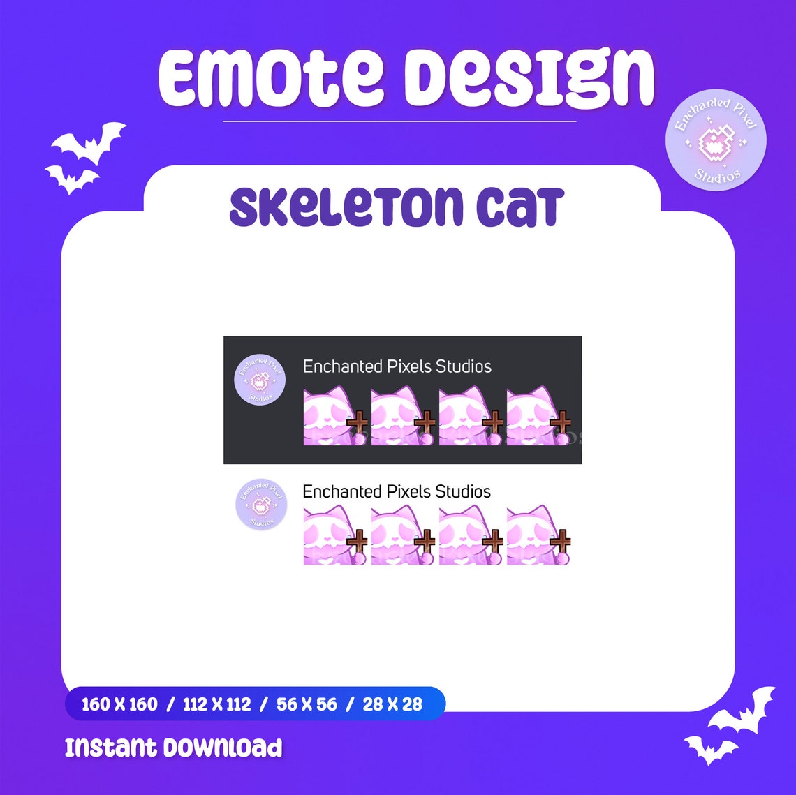 Cute Chibi Pastel Pink Tabby Cat Twitch Emote | Horror Stream Meme ...