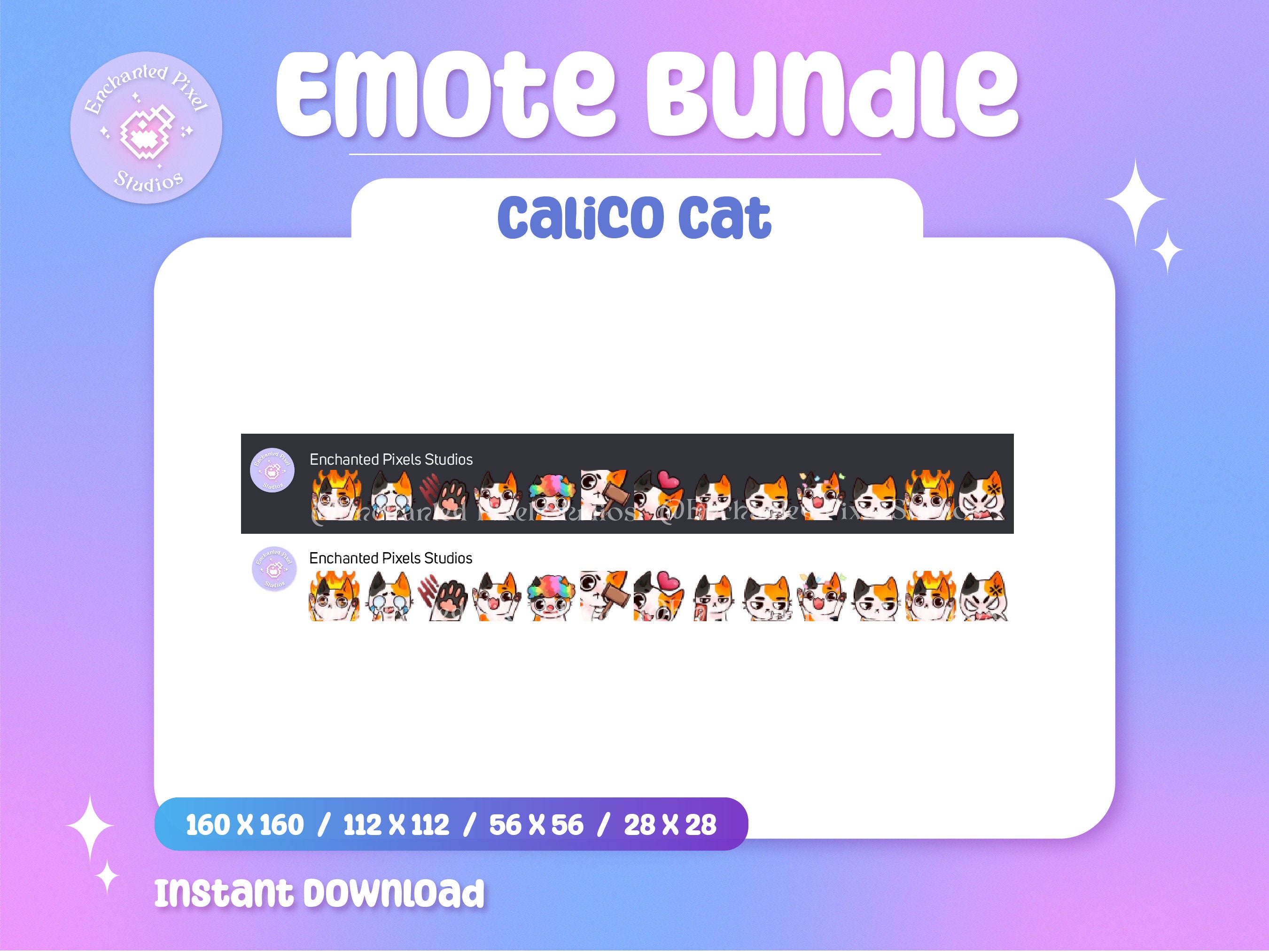 Cat Twitch Emote | Calico Cat Emote, Cute Cat Emote | Twitch Emote ...