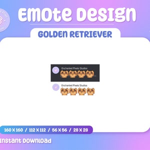 Confused Emote HUH Emote Kawaii Dog Emote Golden Retriever Emote Cute ...
