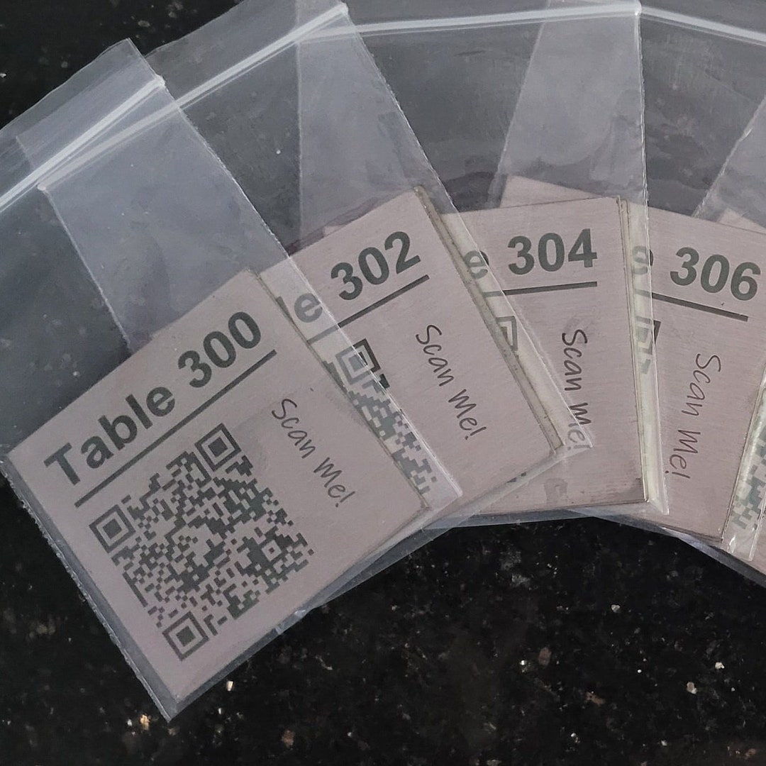 Personalized QR Code Table Numbers - Etsy