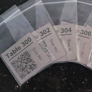 Personalized QR Code Table Numbers - Etsy
