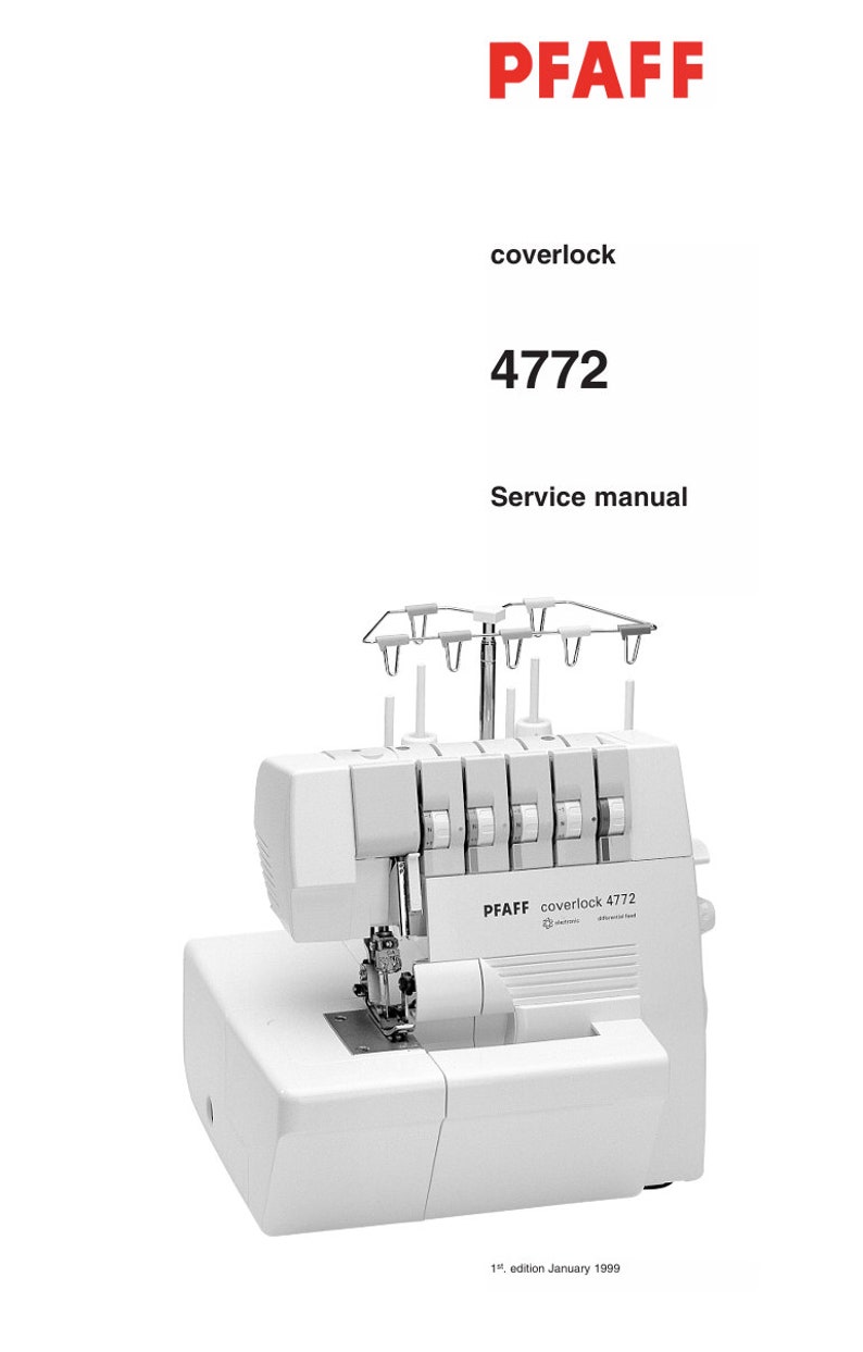 PFAFF Coverlock 4772 Serger Repair / Service Manual - Etsy