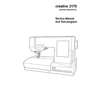 PFAFF Creative 2170/2144/2140 Machine Repair / Service / Test Program ...