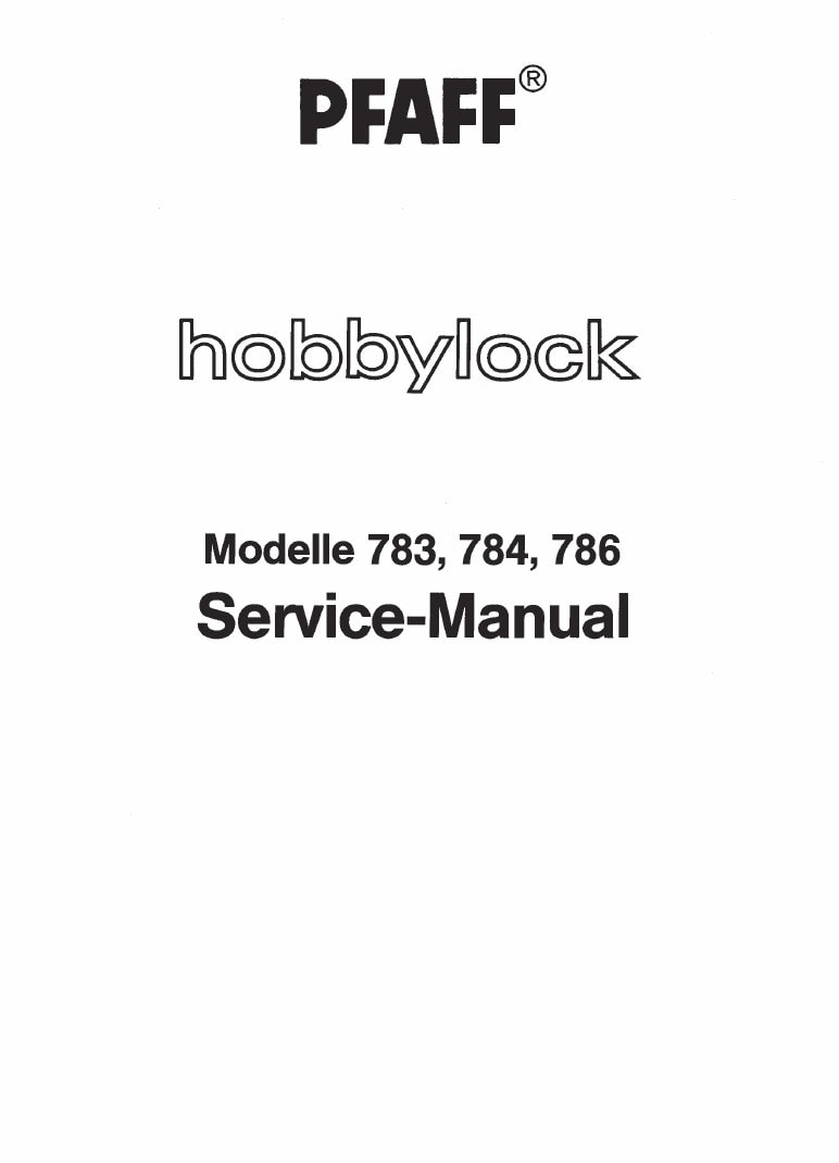 PFAFF Hobbylock 785 787 788 799 Repair / Service Manual - Etsy