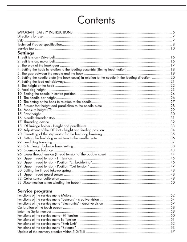 PFAFF Creative Vision 5.0/5.5 Sewing Machine Repair/service Manual - Etsy