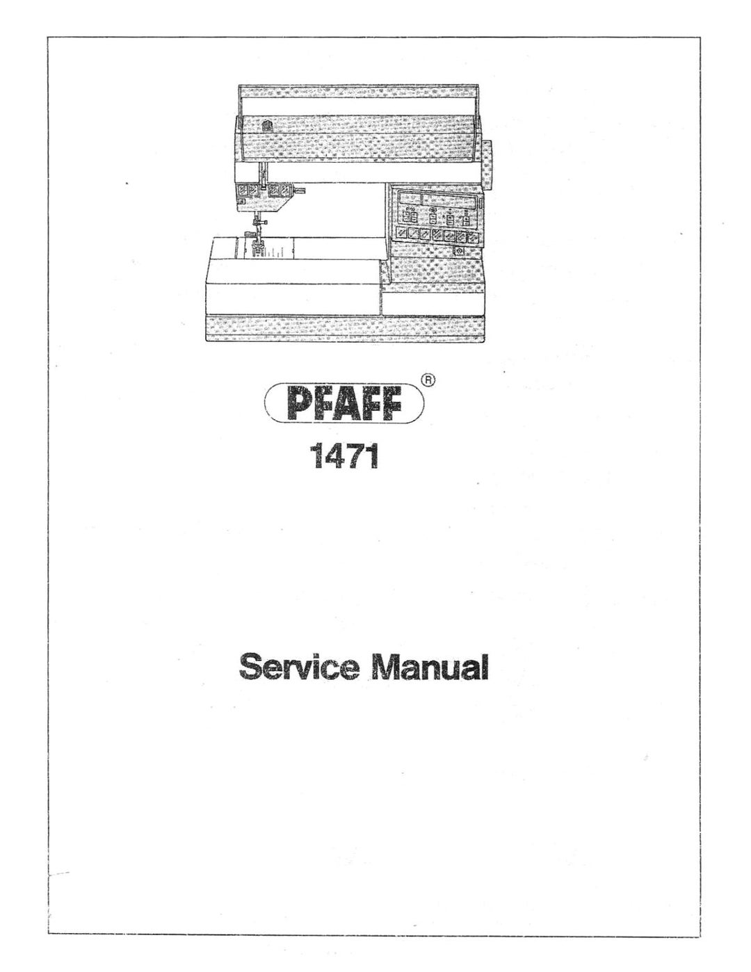 PFAFF Creative 1471 Sewing Machine Repair / Service Manual - Etsy