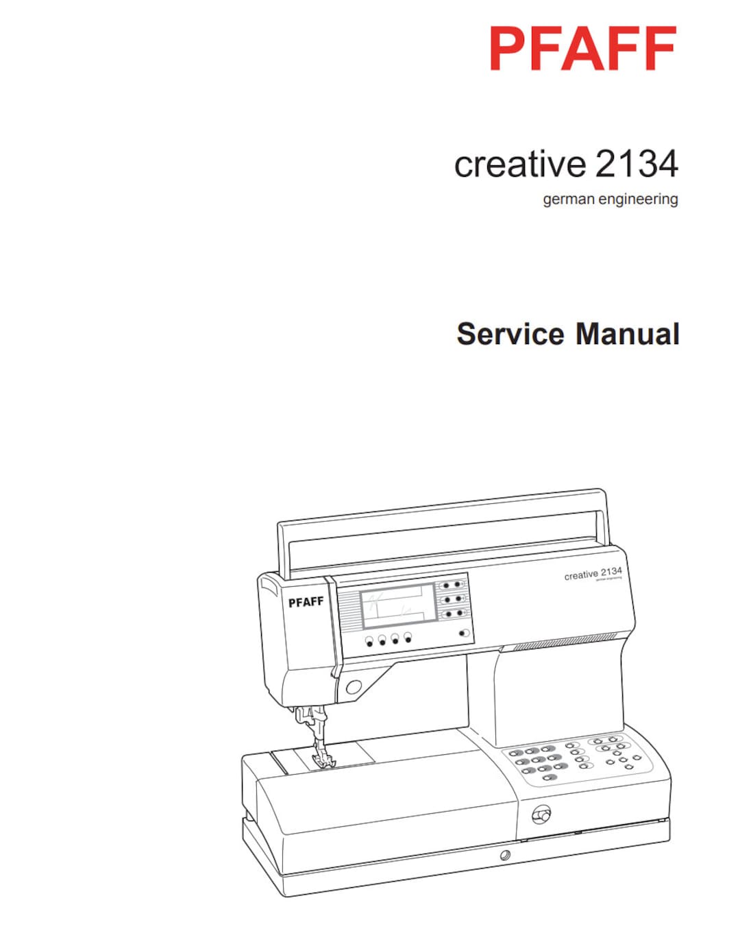 PFAFF Creative 2134 Machine Repair / Service Manual - Etsy