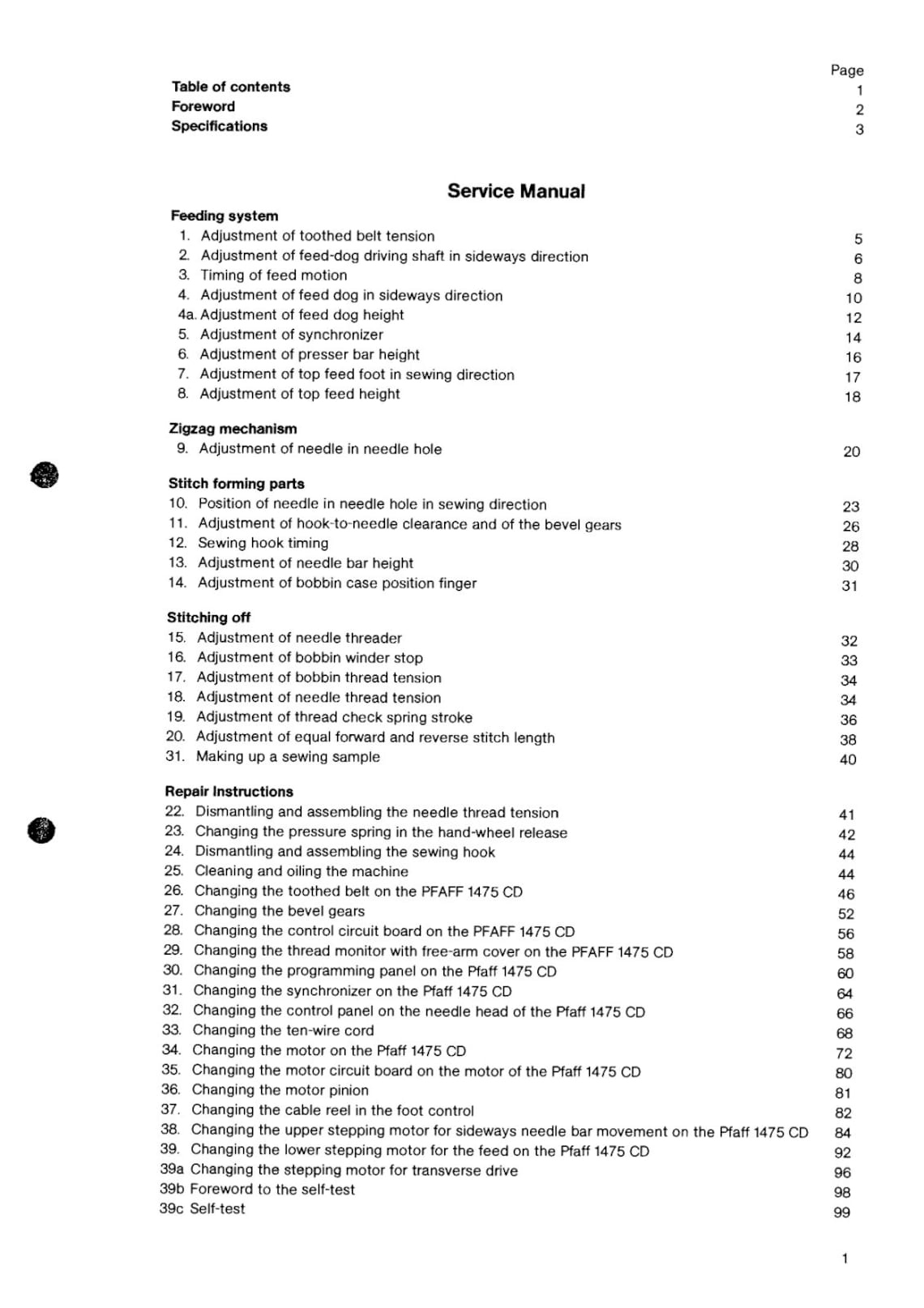 PFAFF Creative 1475 1473 CD Sewing Machine Repair / Service Manual - Etsy