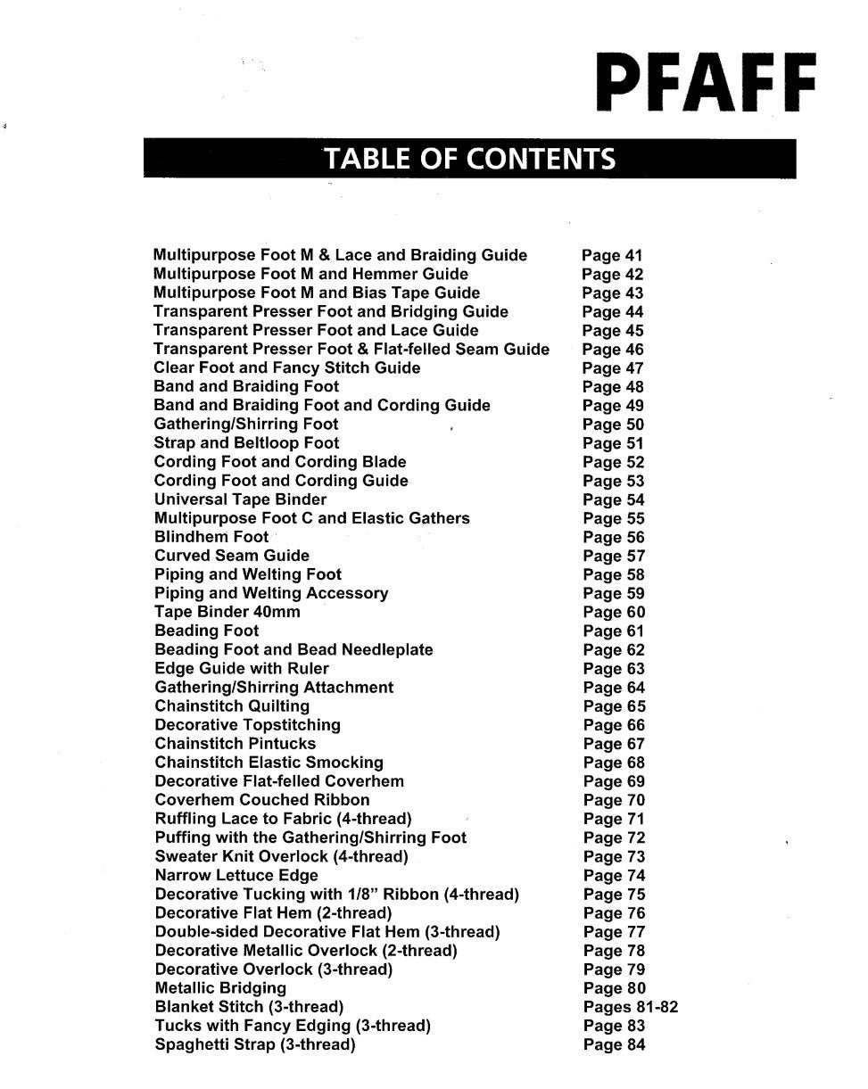 PFAFF Coverlock 4862 4872 4874 Owner's Handbook - Etsy