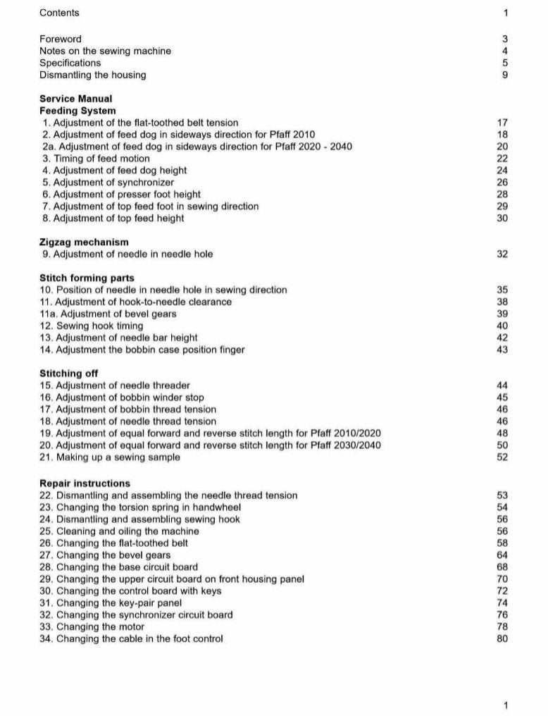 PFAFF Tiptronic 2010 2020 2030 2040 Repair / Service Manual - Etsy