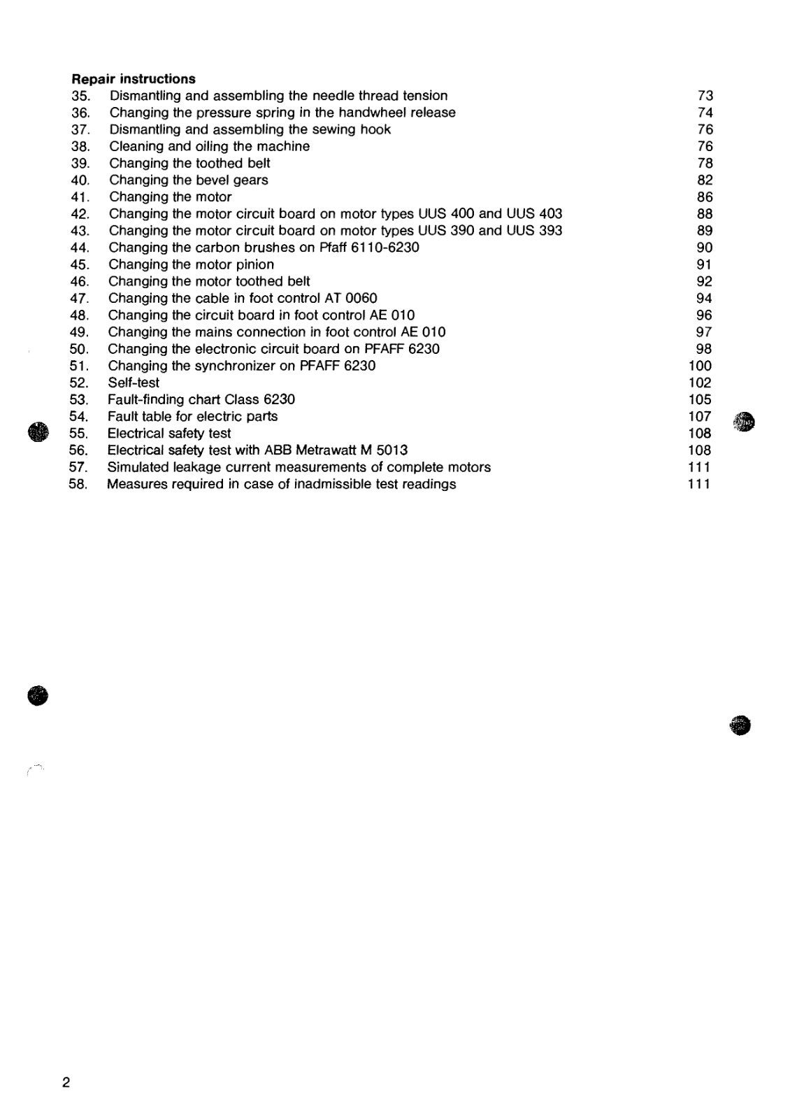 PFAFF Tipmatic 6110/6120/6150/6230 Repair / Service Manual - Etsy