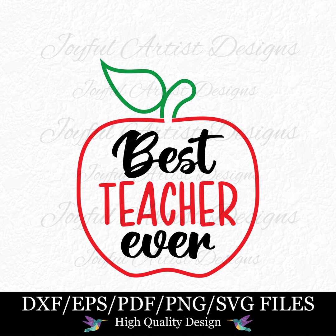 Teacher Apple Best Teacher Ever Teacher Appreciation Day Thank You Gift ...
