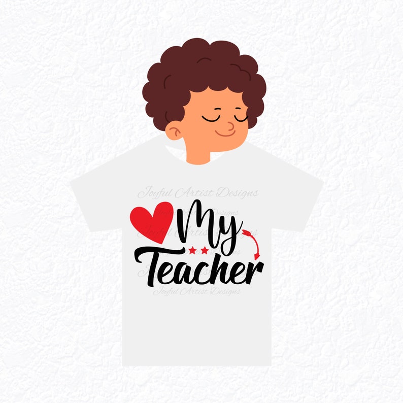 Love My Teacher SVG: Teacher Appreciation Gift, Printable Cut File (PNG ...
