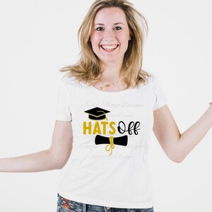 Hats off Graduation Quote Senior College Graduate Graduation Party ...