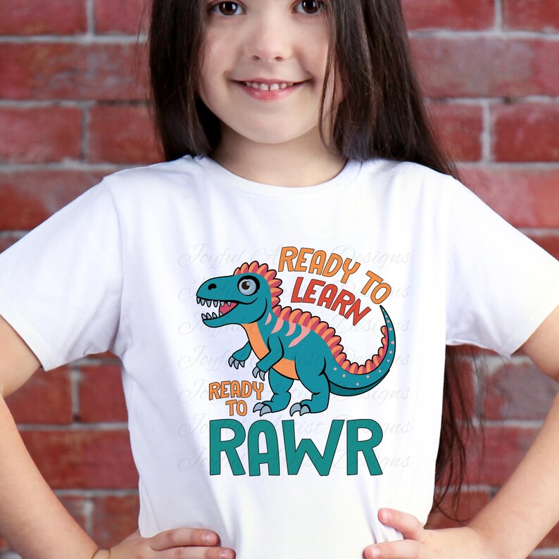 Dinosaur Back-to-school SVG: Kids T-rex School Shirt Design (digital ...