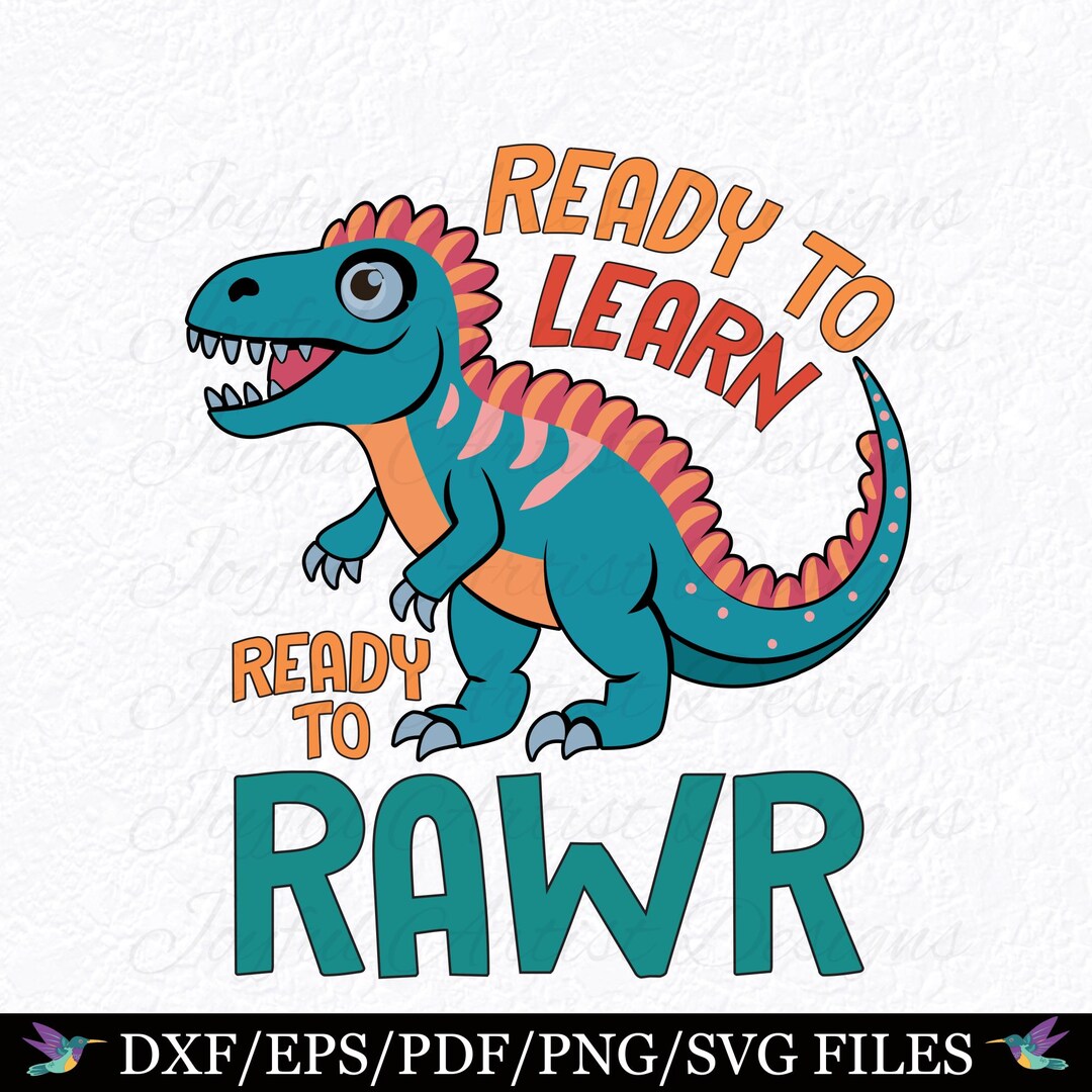 Dinosaur Back-to-school SVG: Kids T-rex School Shirt Design (digital ...