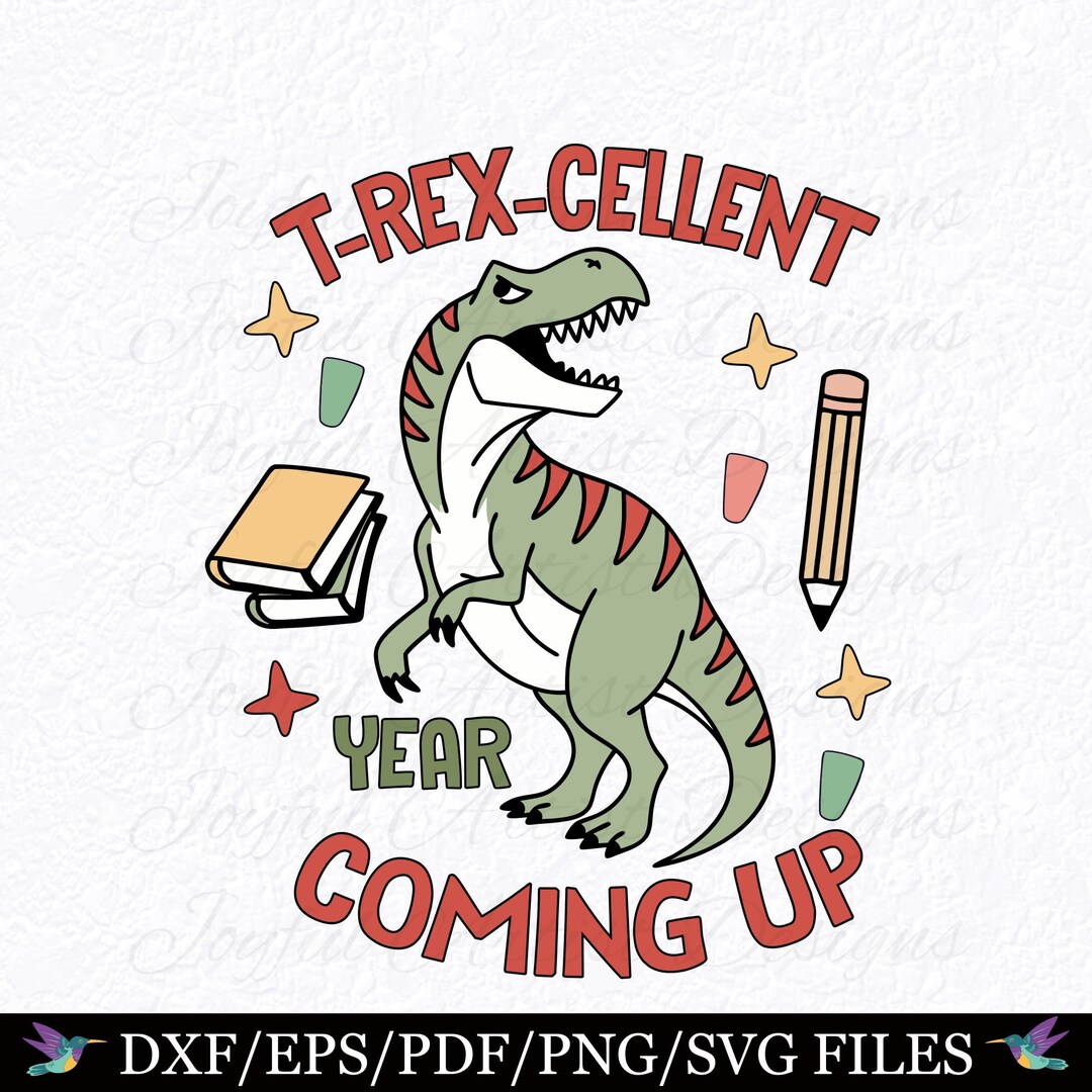 T-rex Back-to-school SVG: Teacher Dinosaur Shirt & Classroom Sign ...