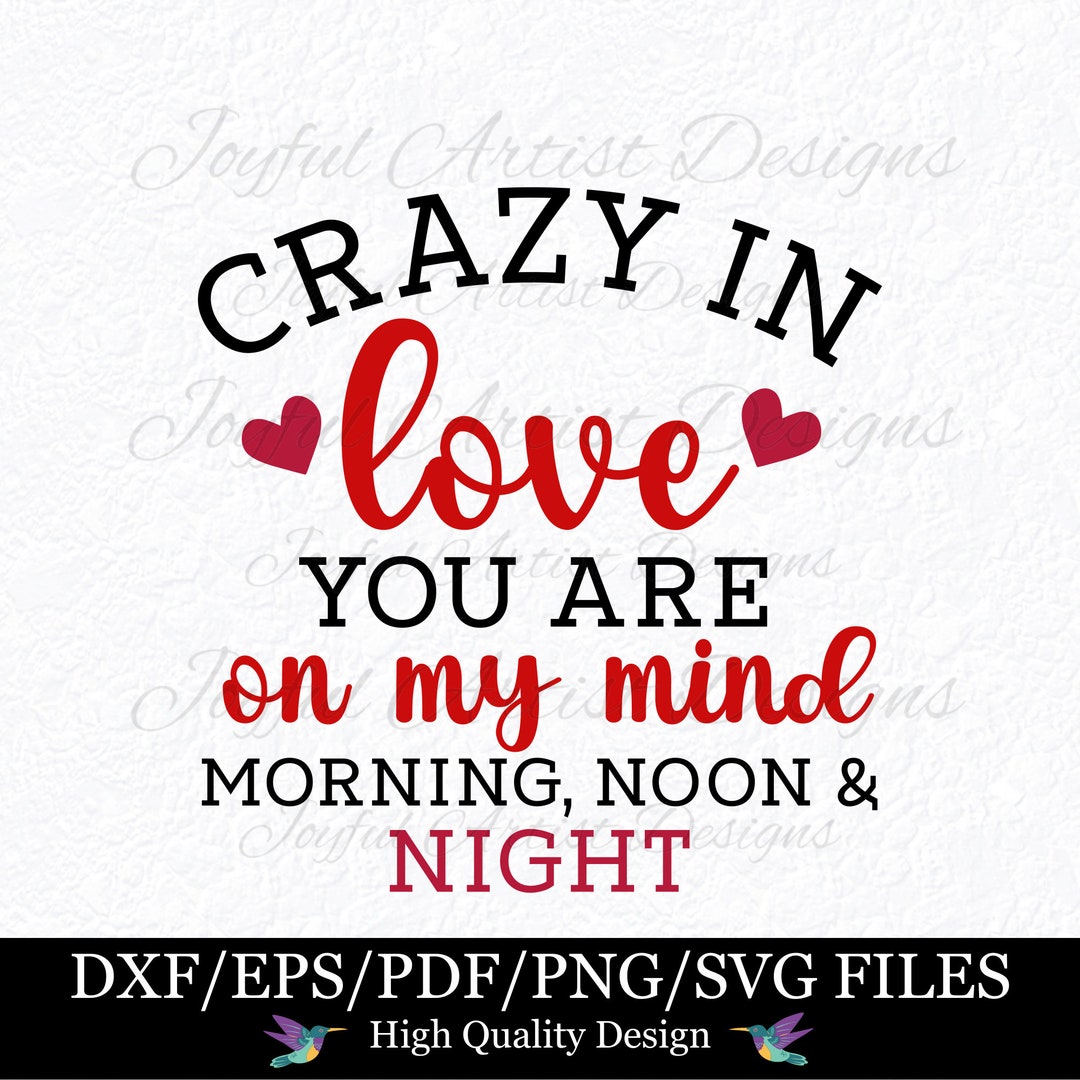 Crazy in Love SVG Png Valentines Love SVG Dating Couples Love SVG Love ...