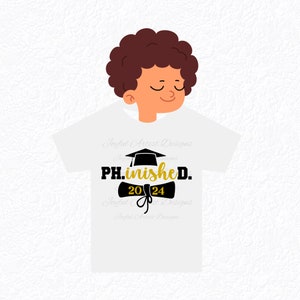PHD Phinished 2024 Doctor of Philosophy Doctorate PHD Graduate Doctoral ...