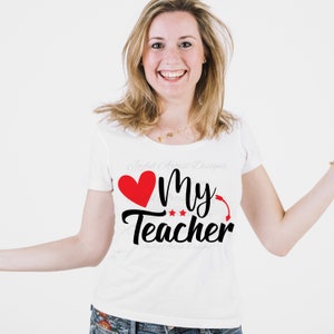Love My Teacher Thank You Teacher's Day Gift Teacher Shirt Mug Cup ...