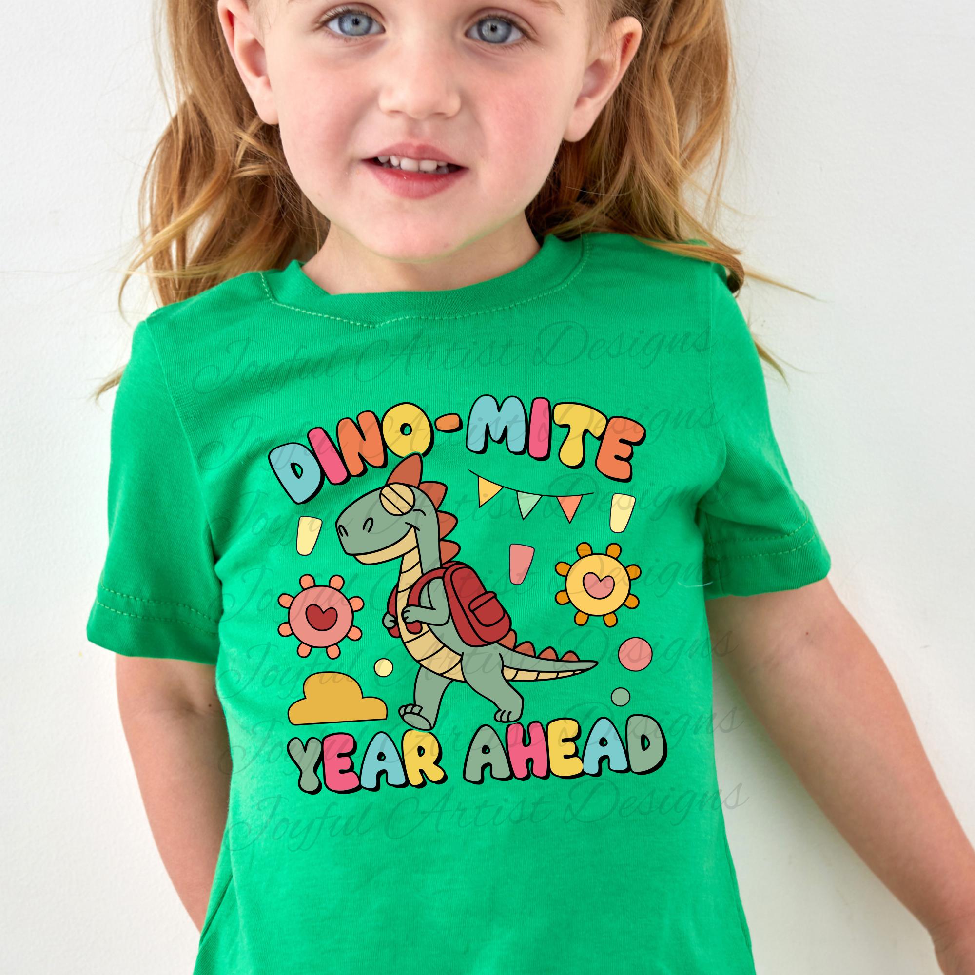 Dino-mite Year Ahead SVG PNG, Fun T Rex Back to School Cut File for ...