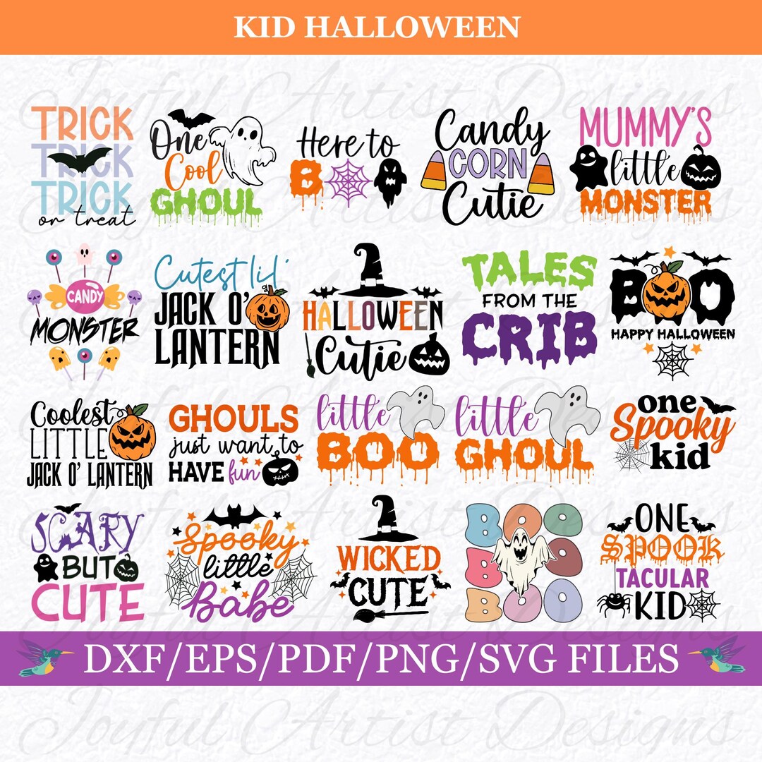 Kid Halloween Bundle Boy Girl Baby Toddler Child Spooky Scary Boos ...