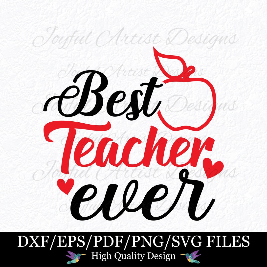 Apple Teacher Best Teacher Ever Teacher's Appreciation Day Thank You ...