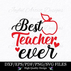 Apple Teacher Best Teacher Ever Teacher's Appreciation Day Thank You ...