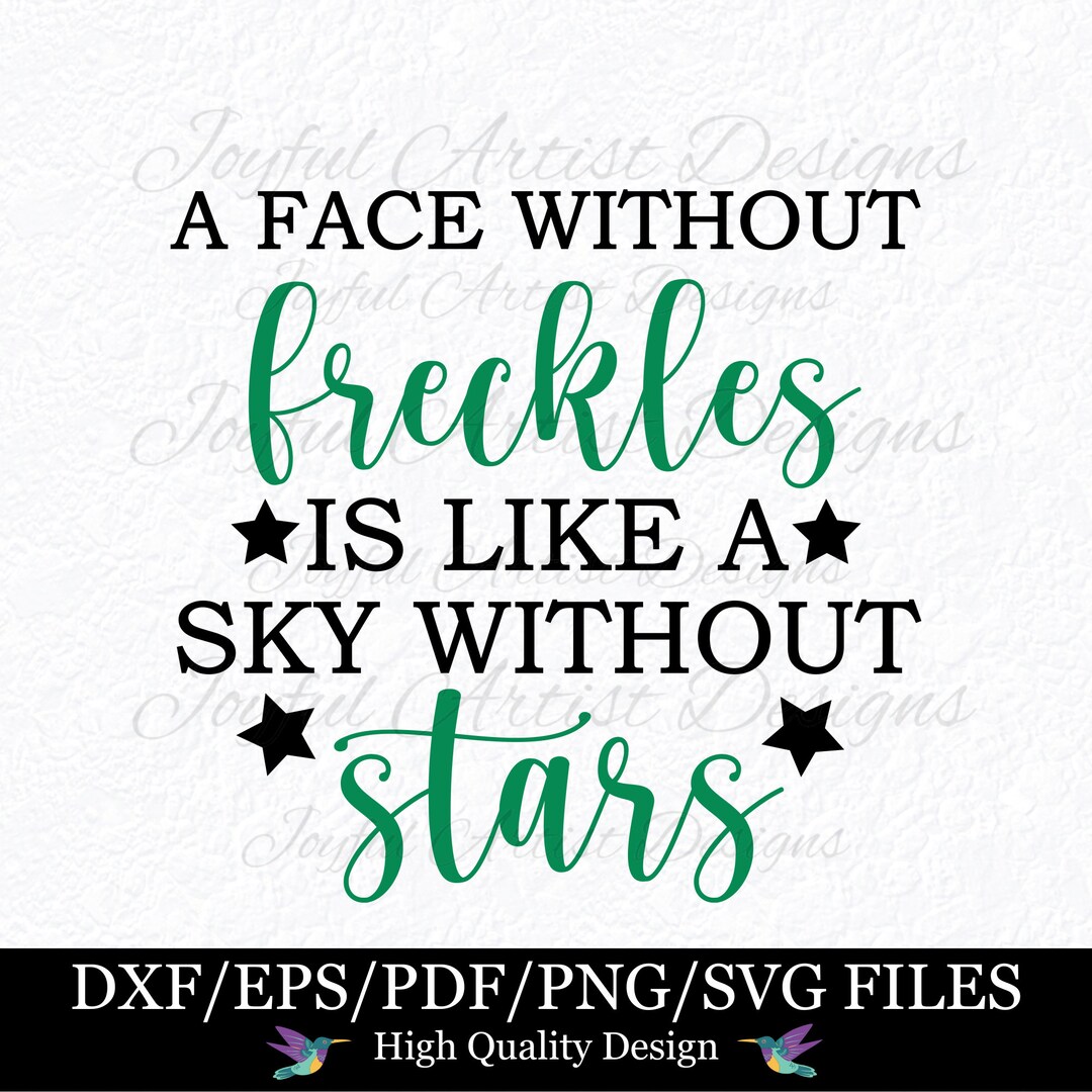 Irish Proverb Freckles SVG: St. Patrick's Day Design (digital Download ...