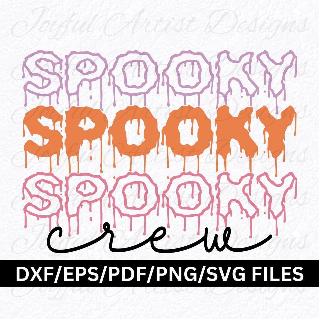 Spooky Crew Halloween Design: Stacked SVG, PNG, PDF Files - Etsy