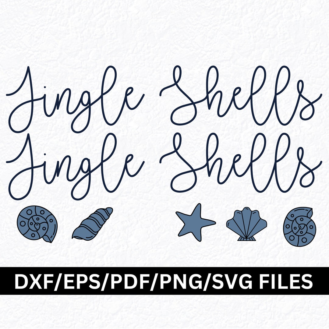 Jingle Shells SVG PNG Jingle Christmas SVG Shells Svg Beach Coastal ...