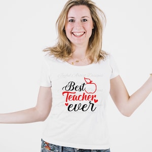 Apple Teacher Best Teacher Ever Teacher's Appreciation Day Thank You ...