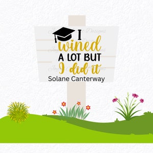 I Wined a Lot but I Did It Funny Master Graduation College Masters PHD ...