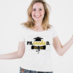 PHD Phinished 2024 Doctor of Philosophy Doctorate PHD Graduate Doctoral ...