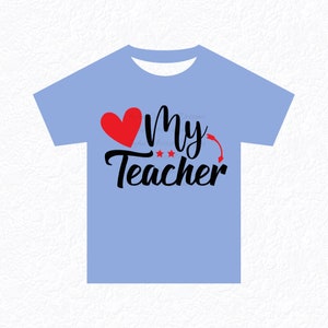 Love My Teacher Thank You Teacher's Day Gift Teacher Shirt Mug Cup ...