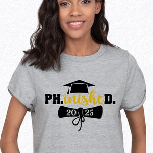 PHD Graduate Doctorate Degree Svg Png, Phinished 2025 Doctor of ...
