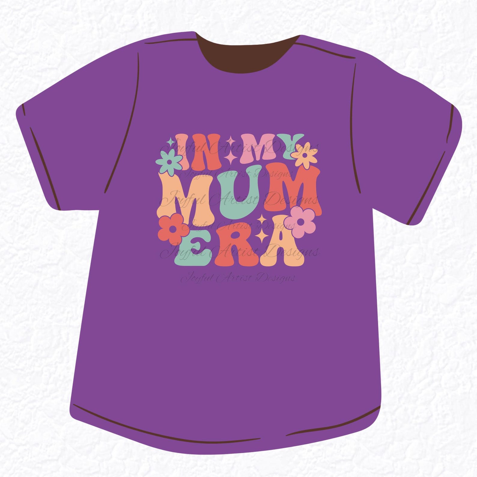 Mum Era Retro Wavy Groovy Quote Flower Mom Mum Design for Shirt T-shirt ...