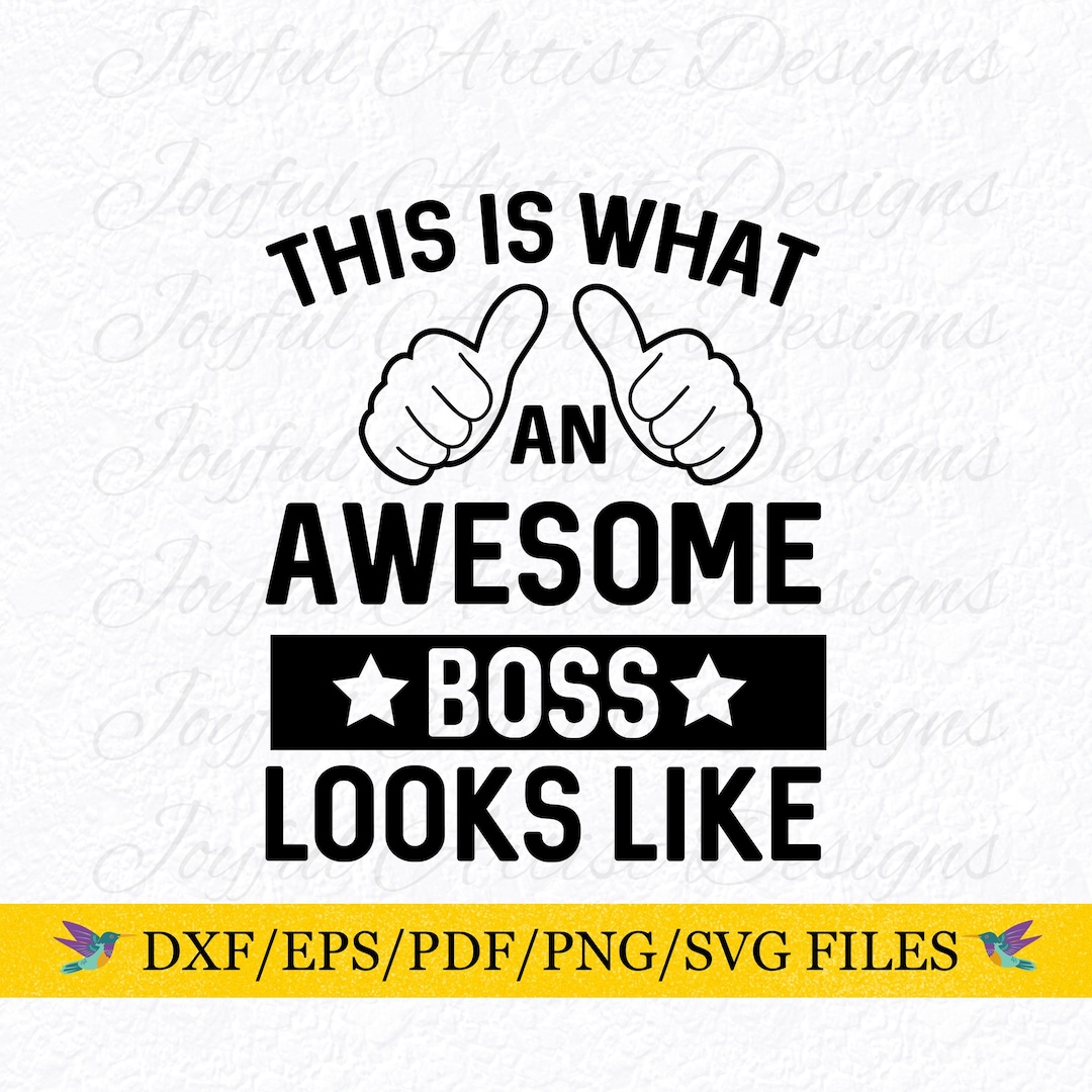 Awesome Boss Quote Design for Mug, Tumbler, Shirt (SVG, PNG, PDF) - Etsy