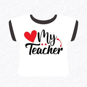 Love My Teacher Thank You Teacher's Day Gift Teacher Shirt Mug Cup ...