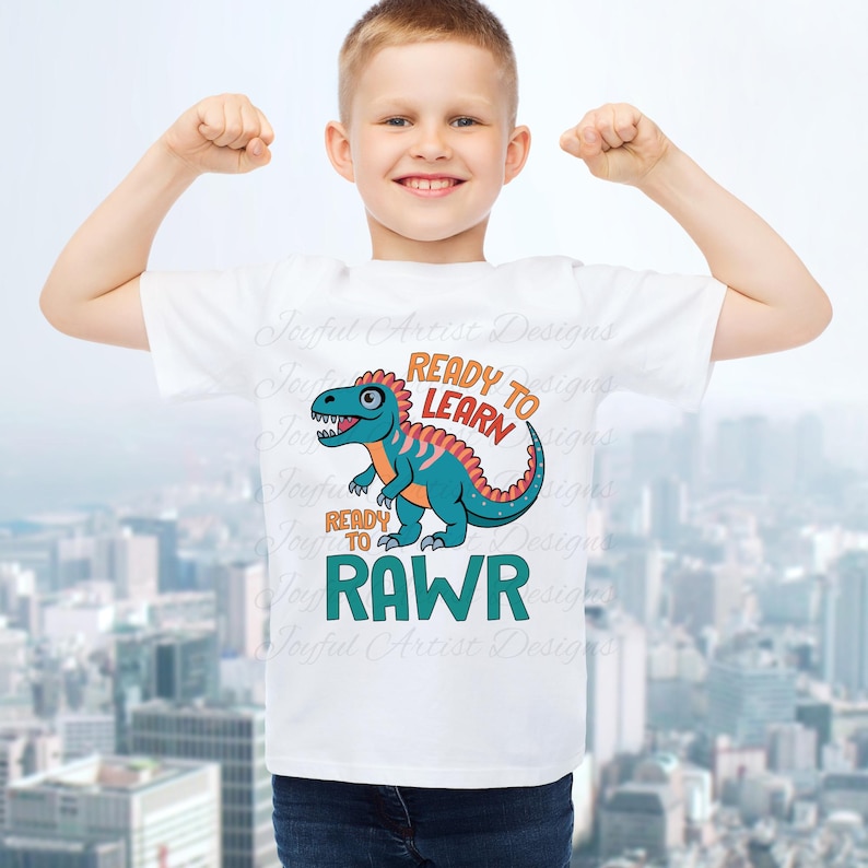Dinosaur Back-to-school SVG: Kids T-rex School Shirt Design (digital ...